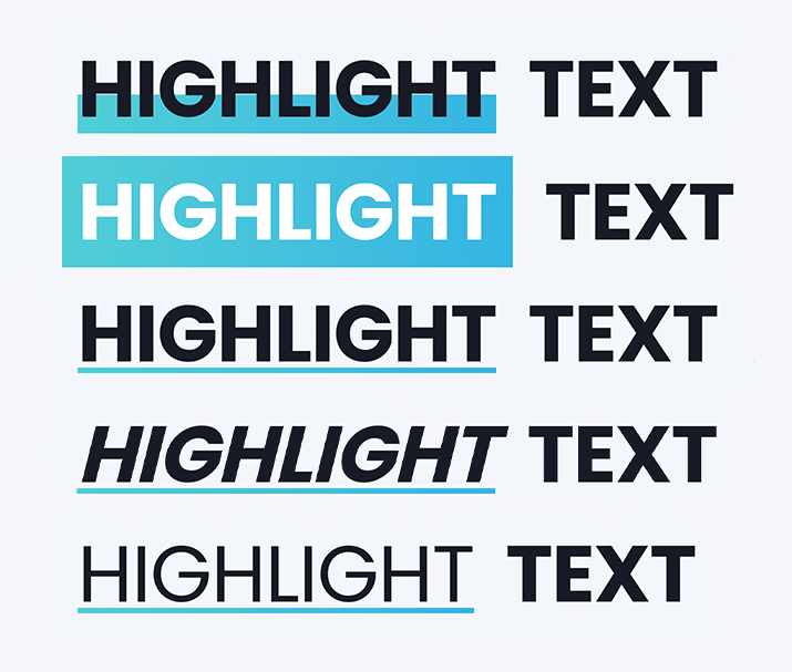 Highlight Website Text | POWER Theme Features