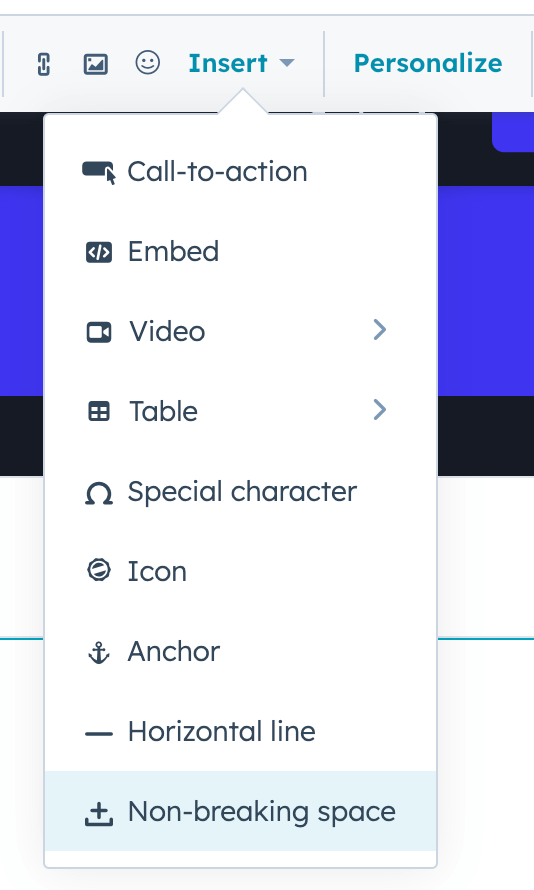 What is a non-breaking space?