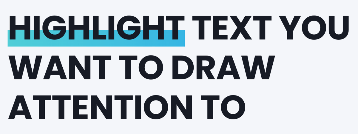 How can I add a highlighter effect to my titles?