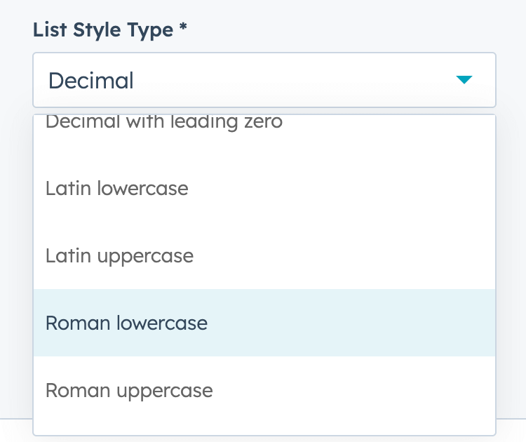 Can the default list styles be changed?