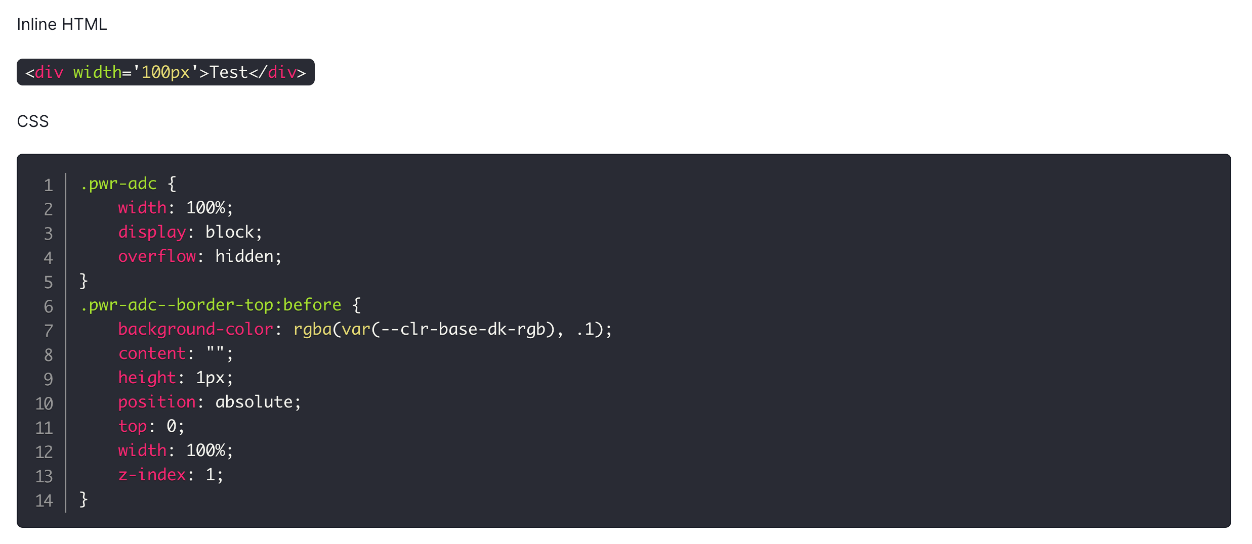 Code Highlighting | POWER Theme by maka Agency