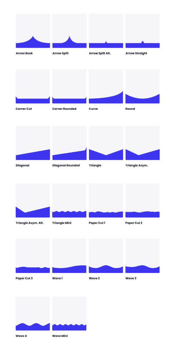 Website Shape Dividers | POWER Theme by maka Agency