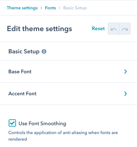 Fonts Theme Settings | POWER Theme by maka Agency
