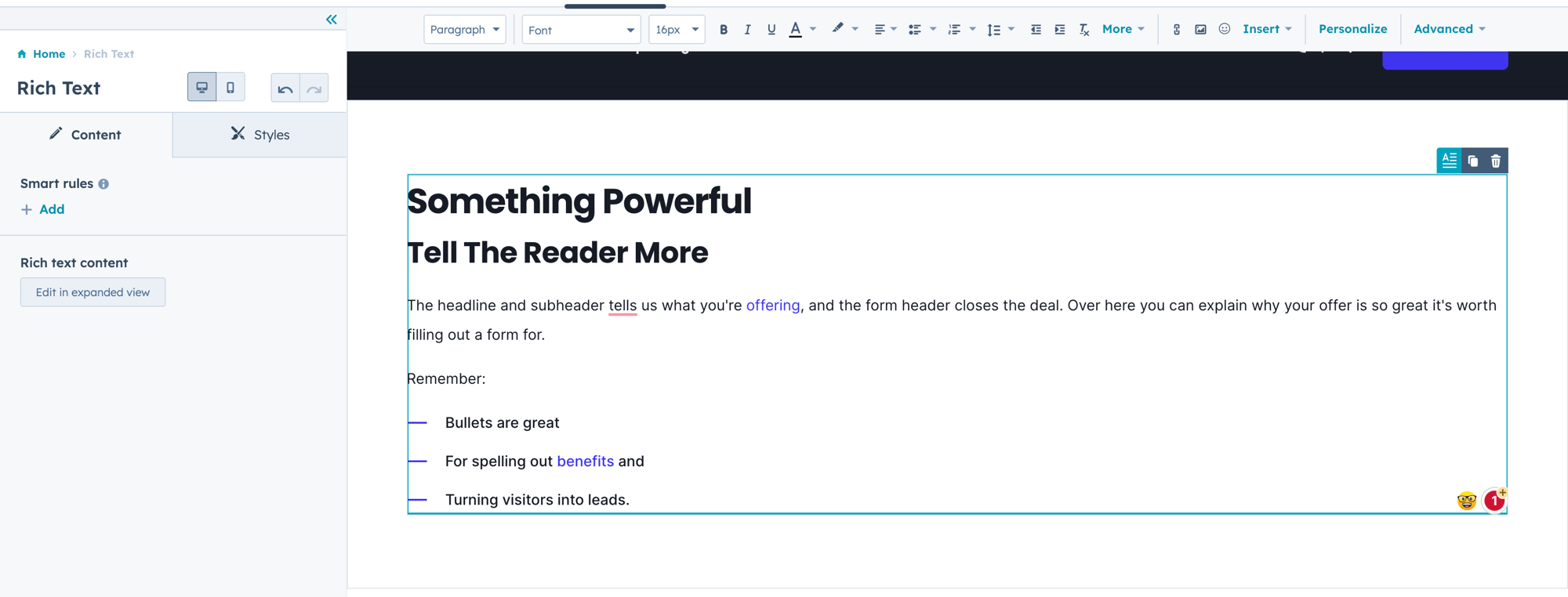 HubSpot Rich Text Common Module | POWER Theme by maka Agency